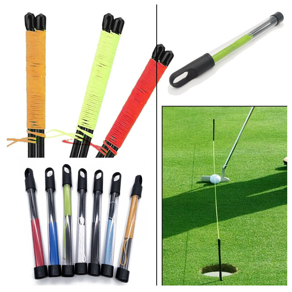Jual Golf Alignment Stringing Sticks, Outdoor Solid Fibreglass Golf Training Aid Golf Putting ...