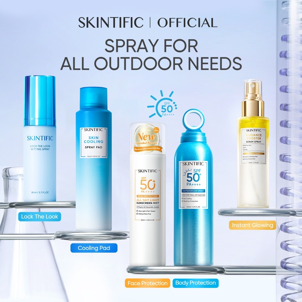 Jual SKINTIFIC - All Day Light Sunscreen Mist SPF50 PA++++ 50ml / Outdoor Sunscreen Spray SPF50 ...