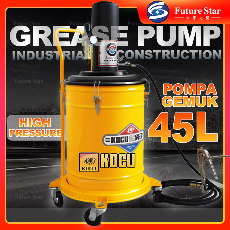Jual Pompa Gemuk Angin 45 Liter Grease Pump Lubricator Air Operated 50: ...