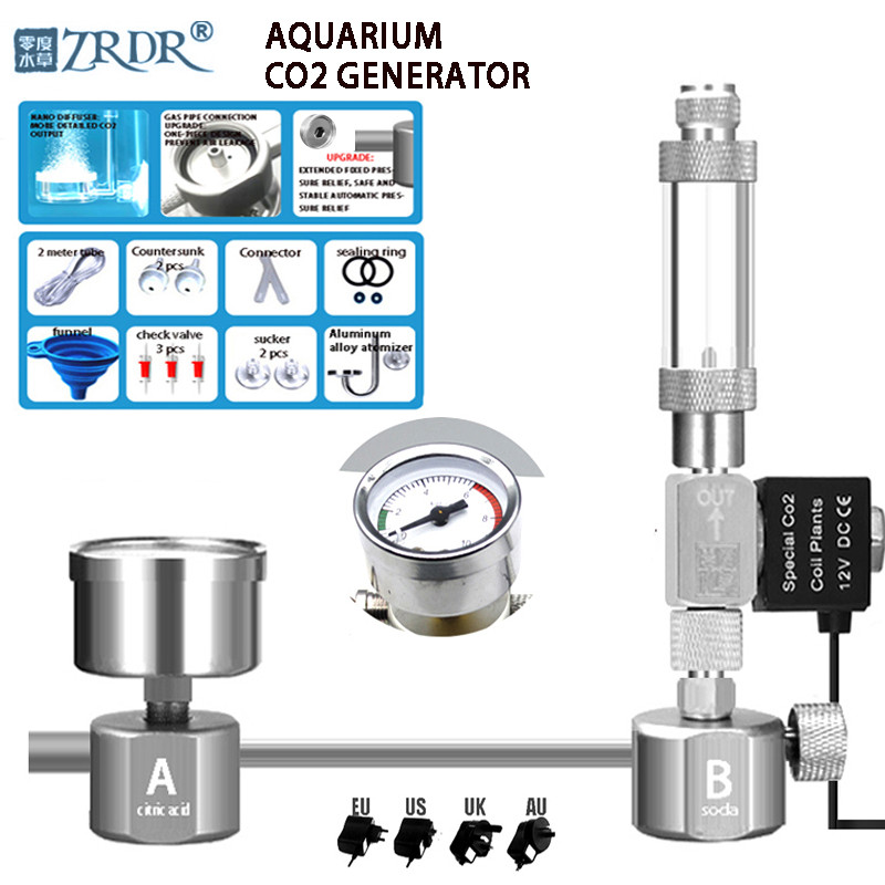 Jual ZRDR Aquarium DIY CO2 generator system kit CO2 generator, bubble counter diffuser with ...