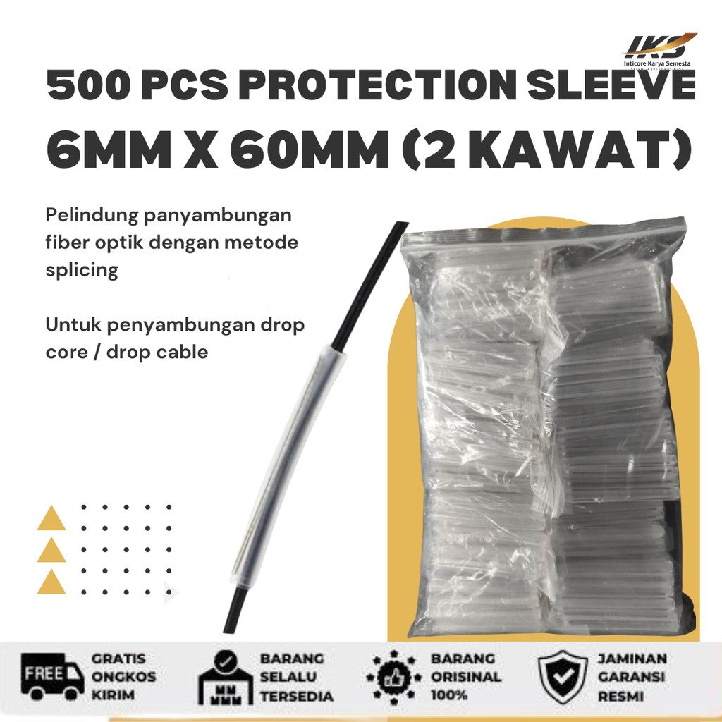 Jual 500pcs Protection Sleeve Besar untuk DC Drop Core 6mm x 60mm ...