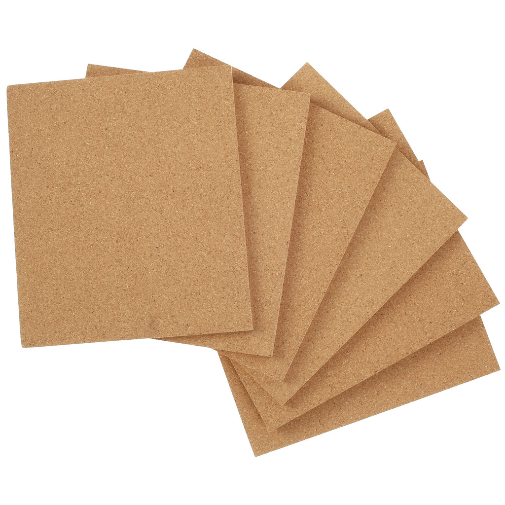 Jual New 6Pcs Cork Board Rectangular Cork Bulletin Board with 50 Wall ...