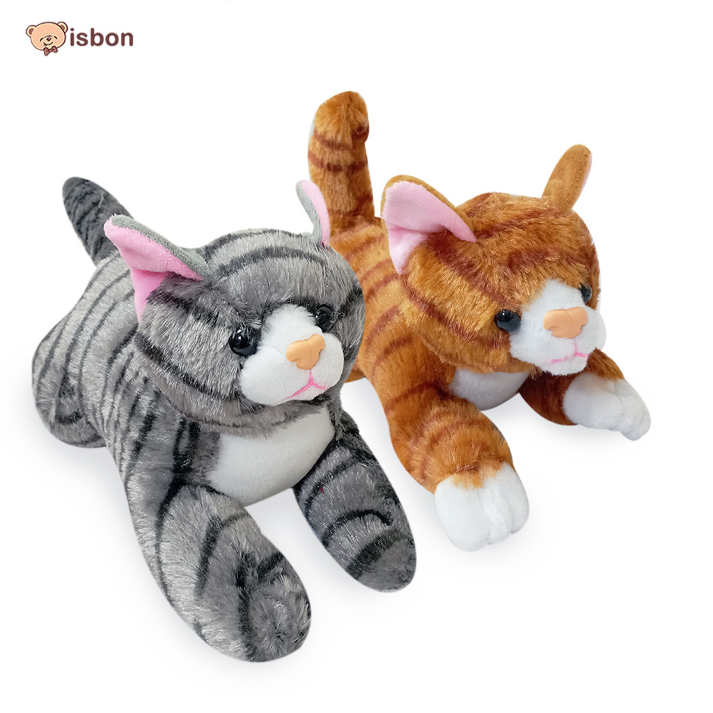Jual Boneka Karakter Kucing Loreng Lying Cat Bulu Halus Cocok Untuk ...
