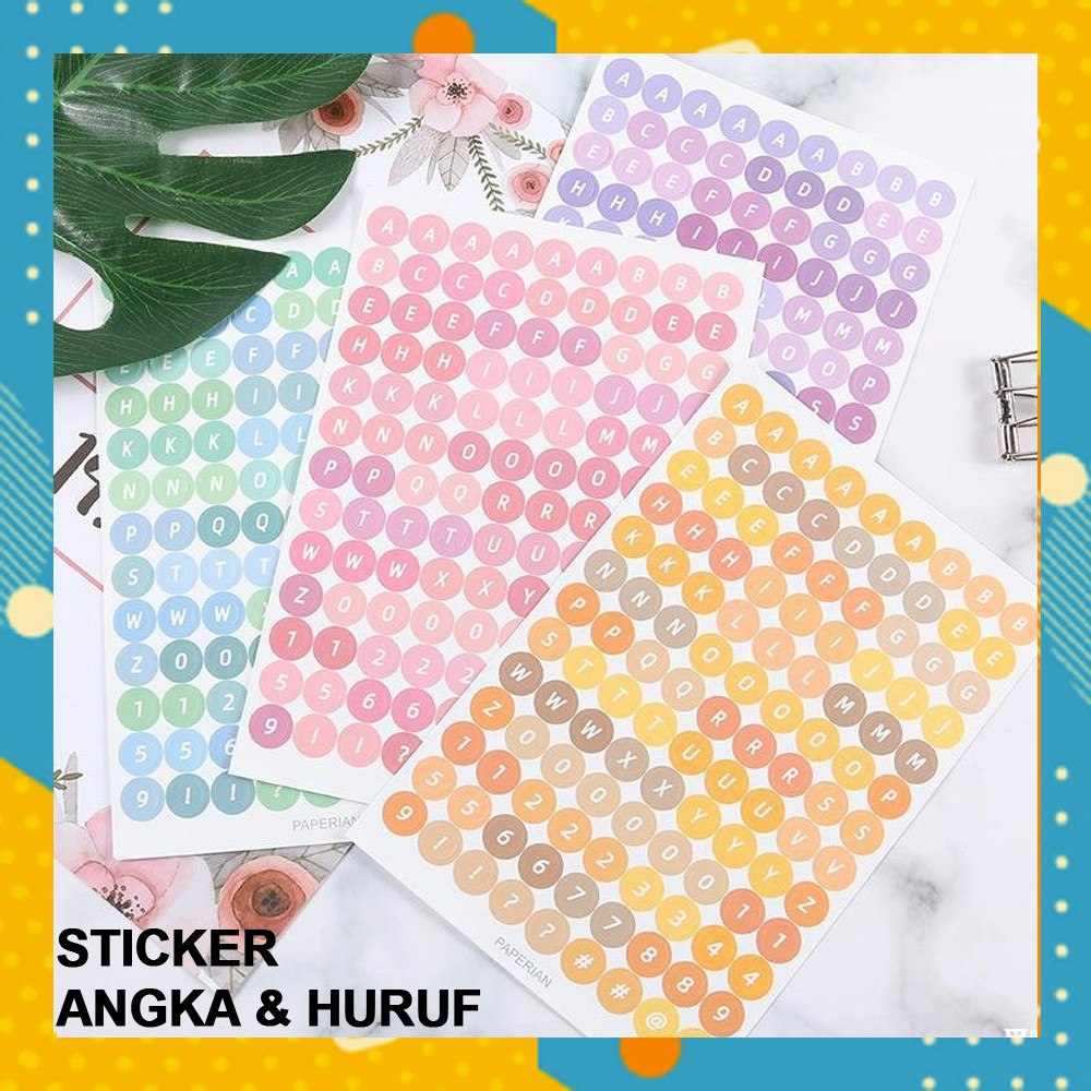 Jual Stiker JURNAL Angka Huruf Sticker Penanda Tempelan Dekorasi ...