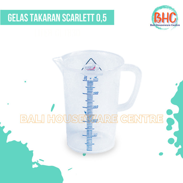 Jual GELAS TAKARAN SCARLETT 0,5 LITER | Shopee Indonesia