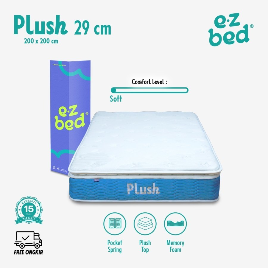 Jual Kasur box EZ Bed Mattress Plush tebal 29 cm Original | Shopee Indonesia