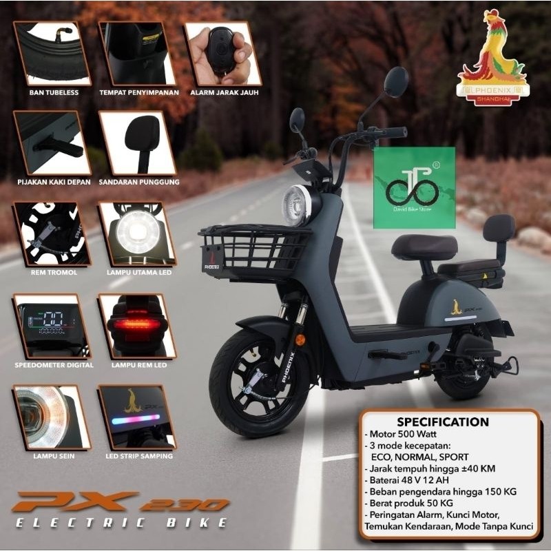Jual Sepeda Listrik Phoenix PX 230 Terbaru (px230) By pacific | Shopee ...
