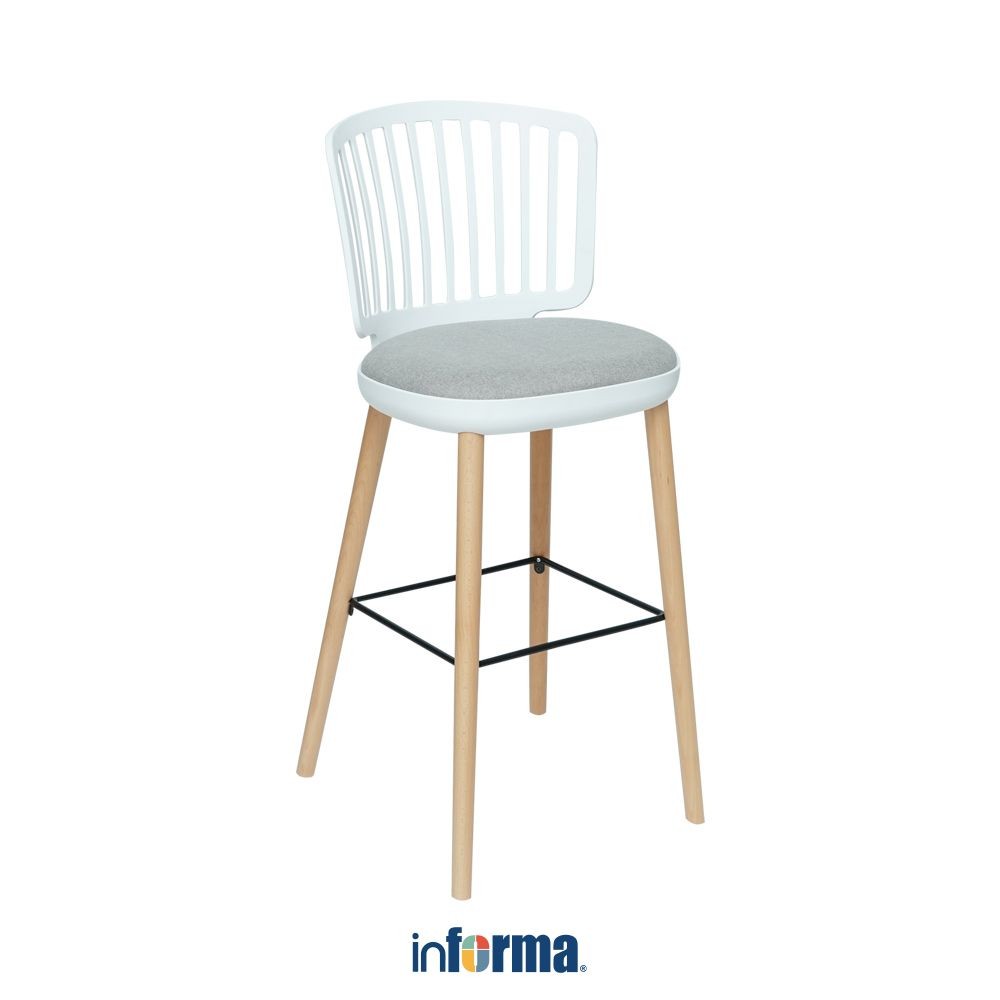 Jual Informa Kursi Bar Fabric Stonewall - Putih Bar Stool Kursi Kafe ...