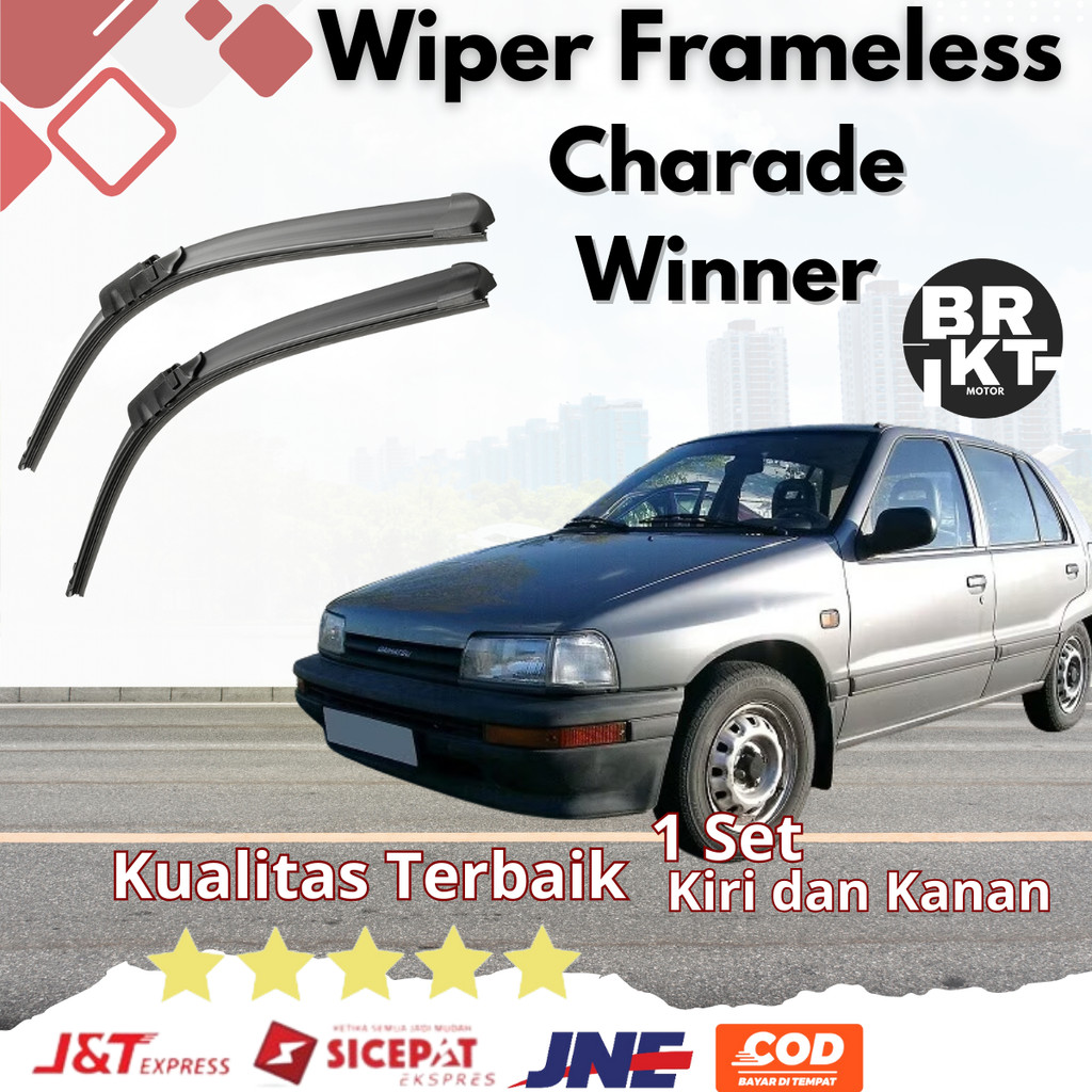 Jual Wiper Mobil Daihatsu Charade Winner Frameless 1 Set Kiri dan Kanan ...