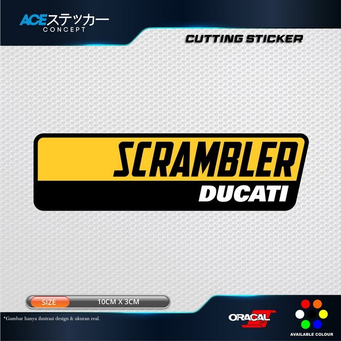 Jual Cutting Sticker Decal Ducati Scrambler Stiker Variasi Body Motor ...