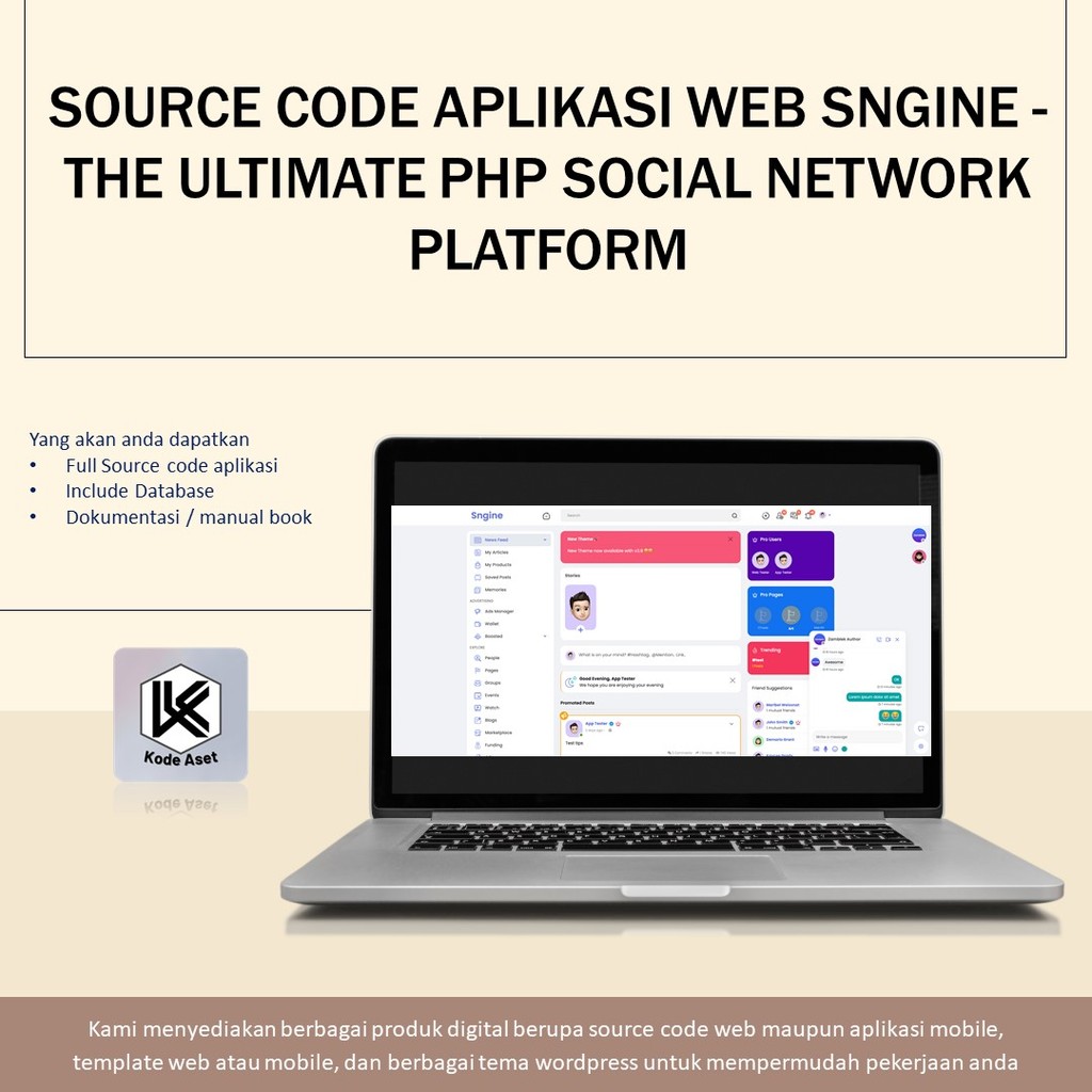 Jual SOURCE CODE APLIKASI WEB SNGINE - THE ULTIMATE PHP SOCIAL NETWORK PLATFORM | Shopee Indonesia