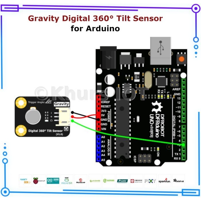 Jual JS99 Gravity : Digital 360° Tilt Sensor for Arduino | Shopee Indonesia