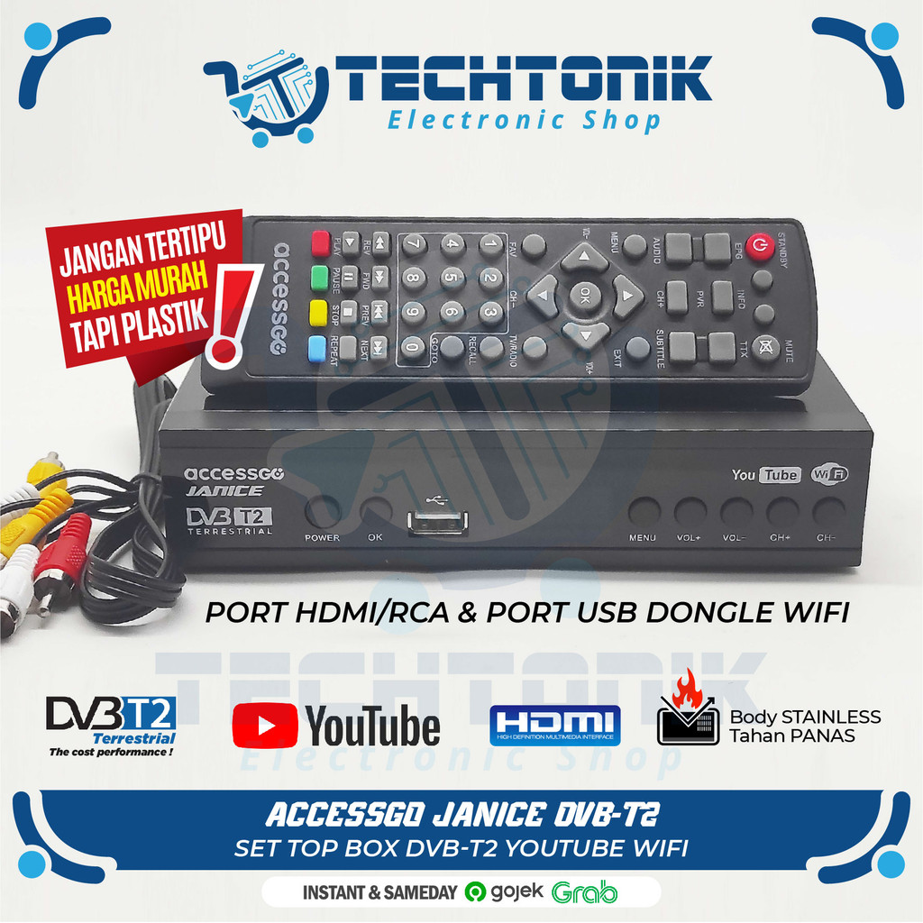Jual Set Top Box STB DVB-T2 Wifi AccessGo Body Full Metal ORIGINAL BERGARANSI | Shopee Indonesia
