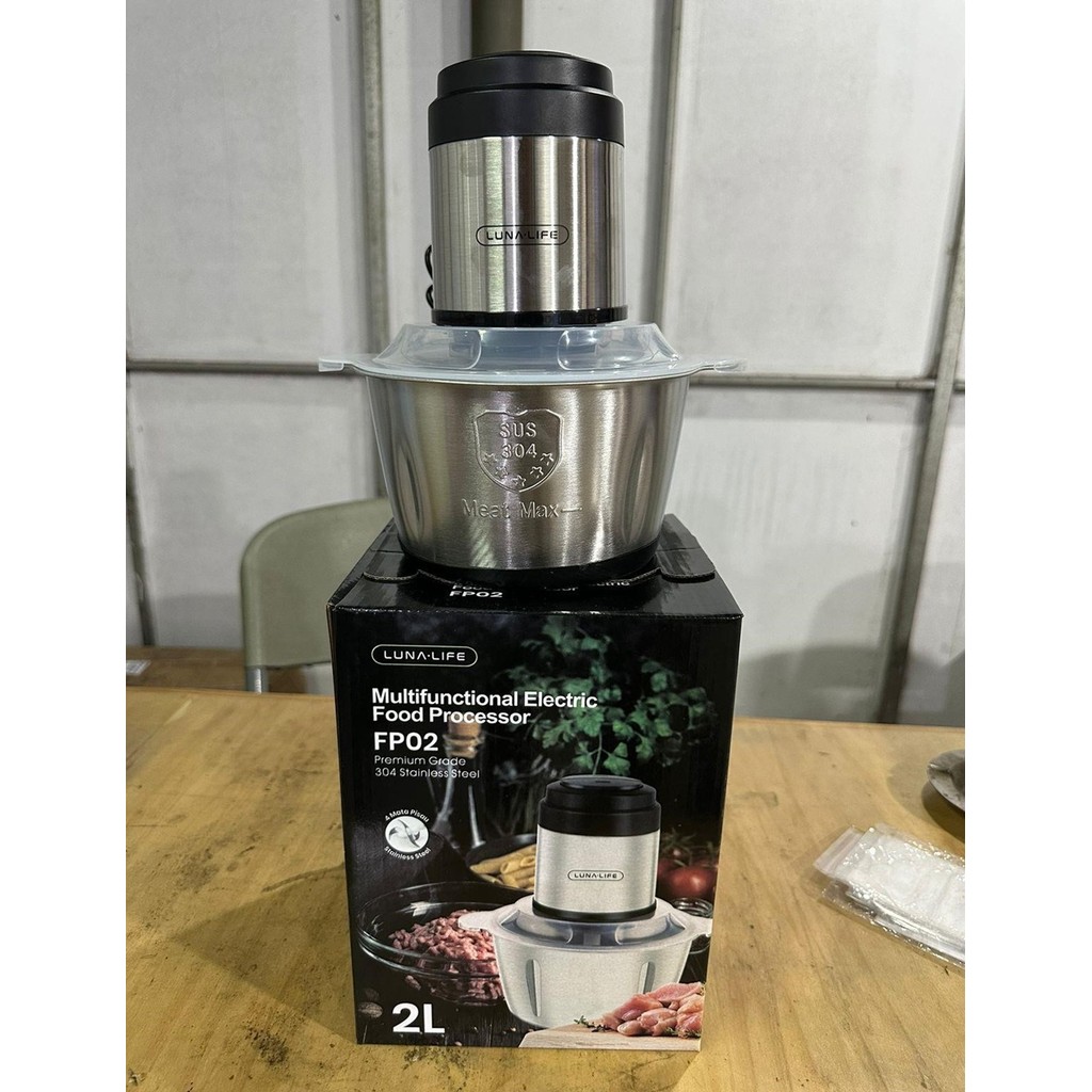 Jual BLENDER CHOPPER 2L STENLESS STEEL LUNALIFE FP02 / PENGGILING ...