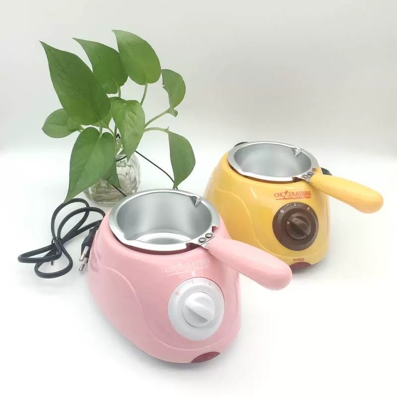 Jual Home Electric Chocolate Fountain Chocolate Melt Pot Yellow and ...