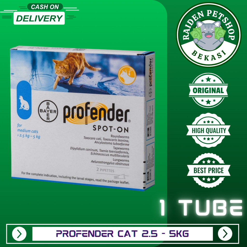 Jual Profender Spot-On 0,70ml For Medium Cats (1 Tube) - obat cacing ...