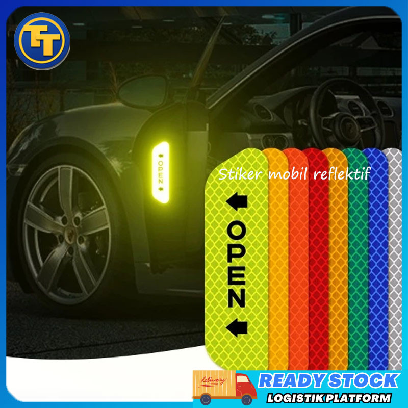 Jual 4Pieces Sticker Reflector Pintu Mobil/Stickers Car Doors ...