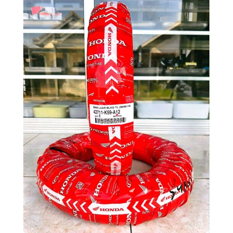 Jual BAN LUAR MOTOR MATIC AHM/FEDERAL 80/90-14 K59 90/90-14 K59 TUBELES ...