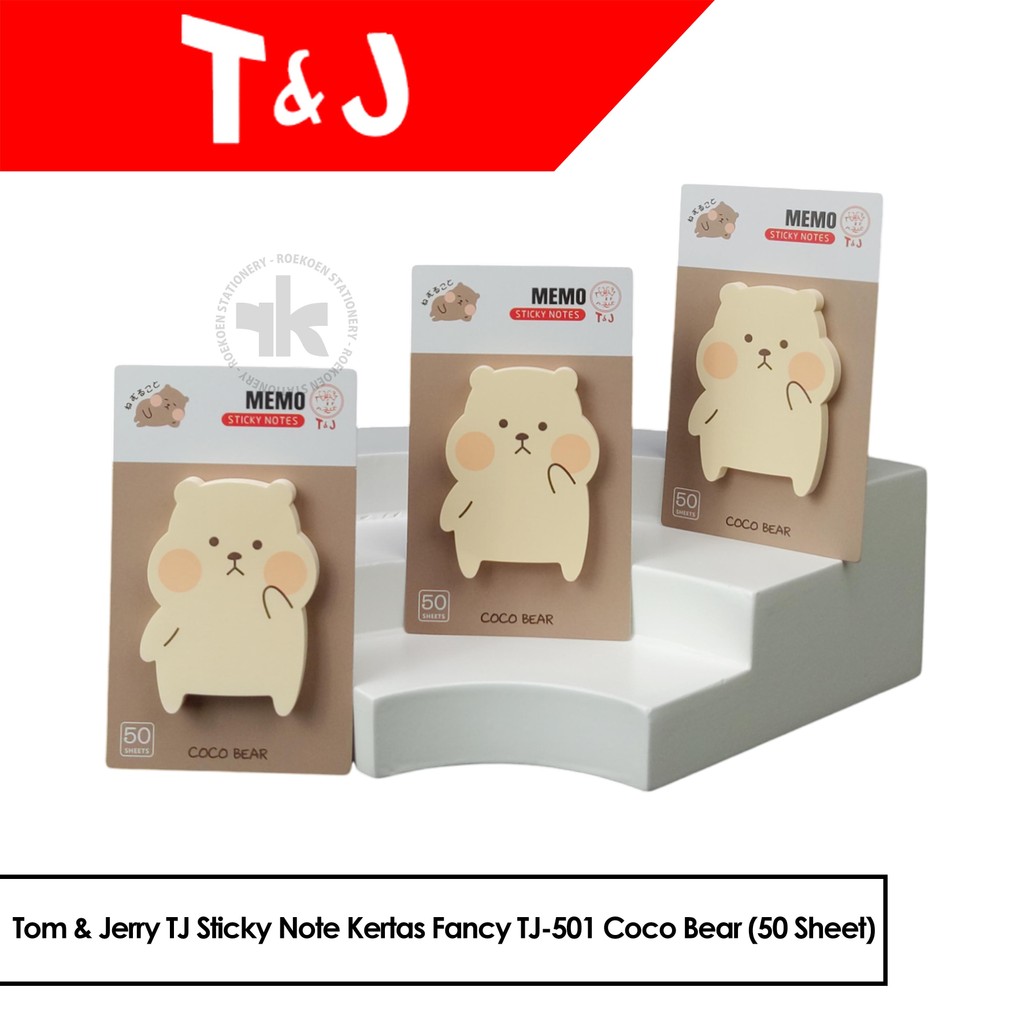 Jual Tom & Jerry TJ Sticky Note Kertas Fancy TJ-501 Coco Bear (50 Sheet ...