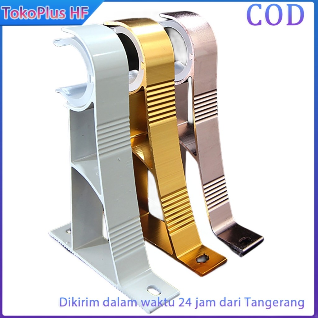 Jual 2pcs Tiang Gorden Bracket/Hook Penyangga Tiang Batang Gorden ...