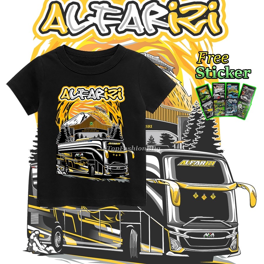 Jual Lovadiz - Baju Anak Bus ALFARIZI JETBUS 5 Kaos Vektor Bus Telolet Anak Laki-Laki 1-12 Tahun ...