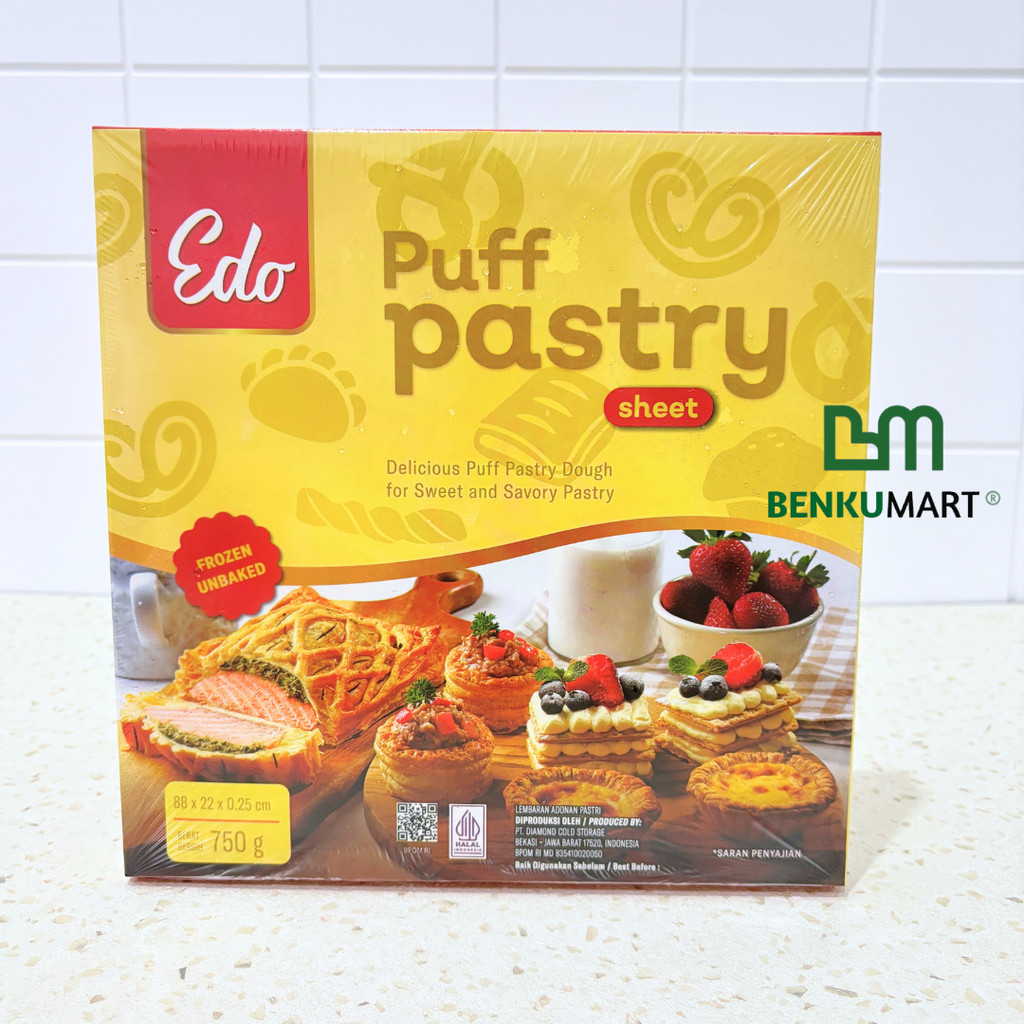 Jual Puff Pastry Sheet Edo (750 gr) | Lembaran Adonan Pastri | Shopee ...
