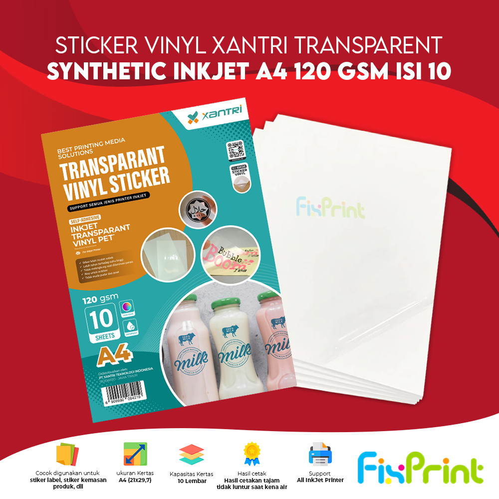 Jual Sticker Vinyl Xantri Synthetic Matte / Glossy / Transparent ...