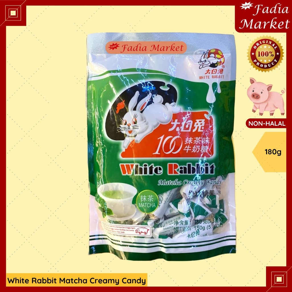 Jual White Rabbit Matcha Creamy Candy Permen Susu Kelinci Rasa Teh ...