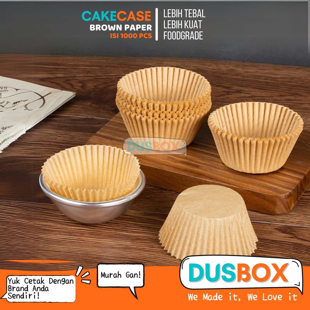Jual Cake Case Brown Paper / Kertas Kue Cupcake Isi 1000 / Cup Kue ...