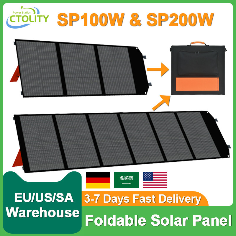 Jual Flexible 100W 200W Solar Panel 18V 5.5/11.1A USB Type-C Solar ...