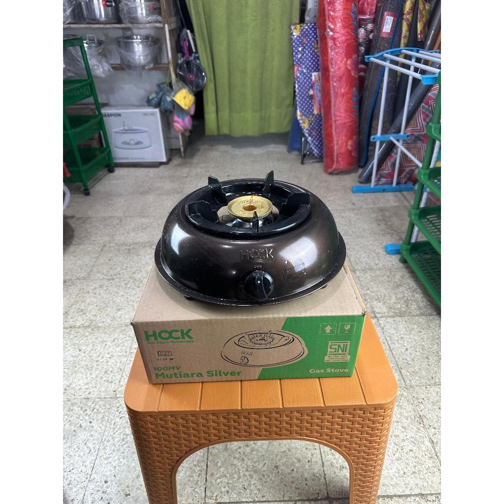 Jual HOCK Kompor Gas 1 Tungku 100MV Mutiara Silver Perapian Besar/Awet ...