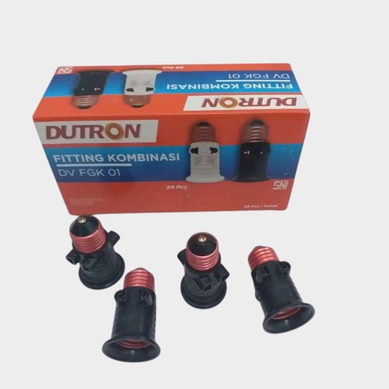 Jual Fitting Kombinasi Dutron Hitam / Fitting Lampu + Colokan kombinasi | Shopee Indonesia