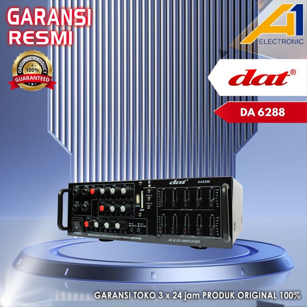 Jual Power Amplifier DAT DA 6288 / DA6288 Original USB Bluetooth ...