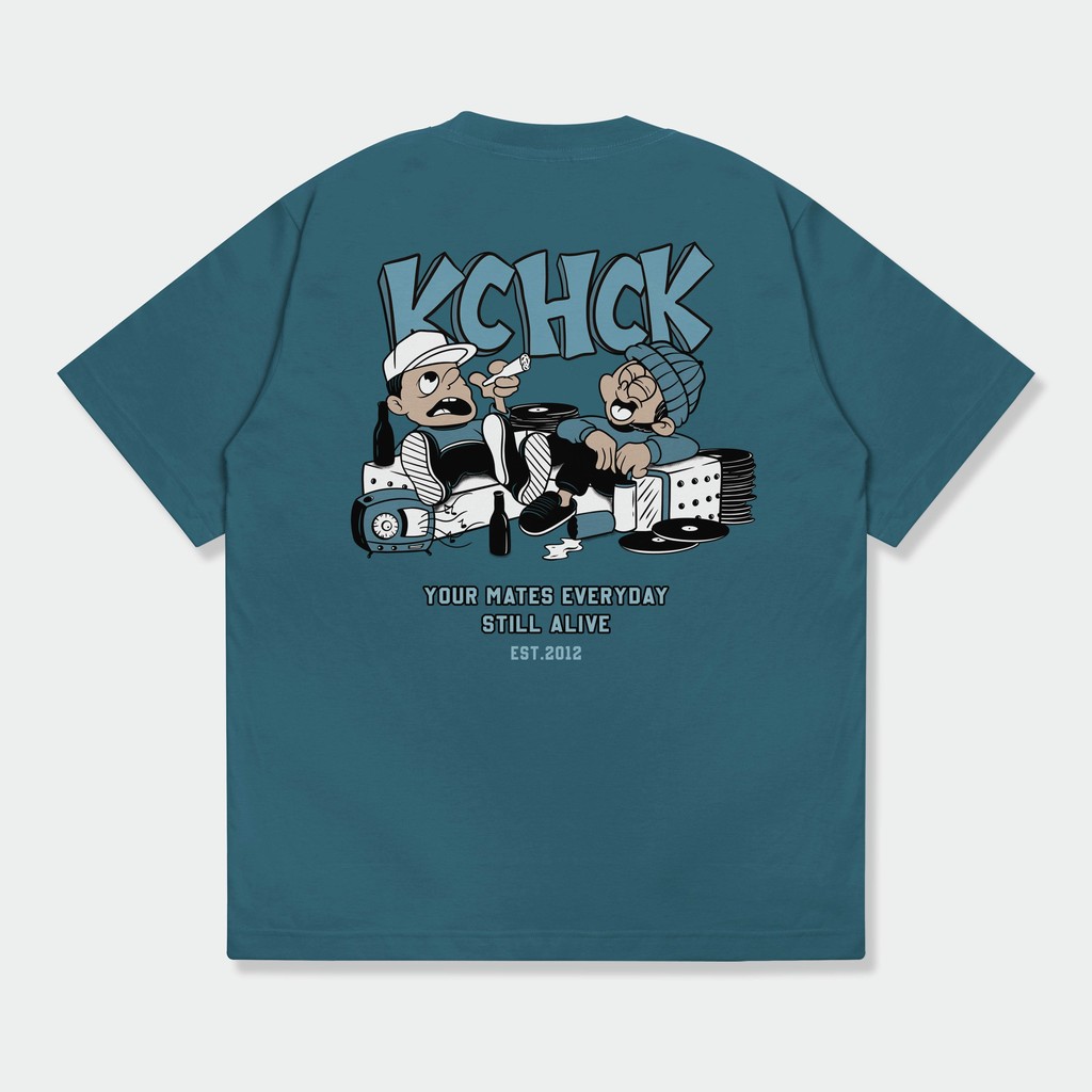 Jual Kickchick Reguler Kaos Relaxed Blue Marinir & White | Kaos Lengan ...