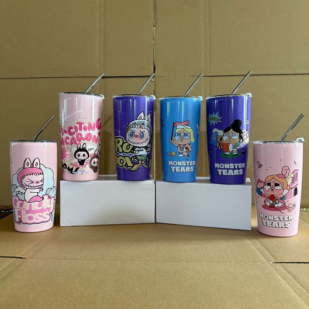 Jual BOTOL MINUM TERMOS TUMBLER MOTIF LABUBU CRYBABY STAINLESS STEEL ...
