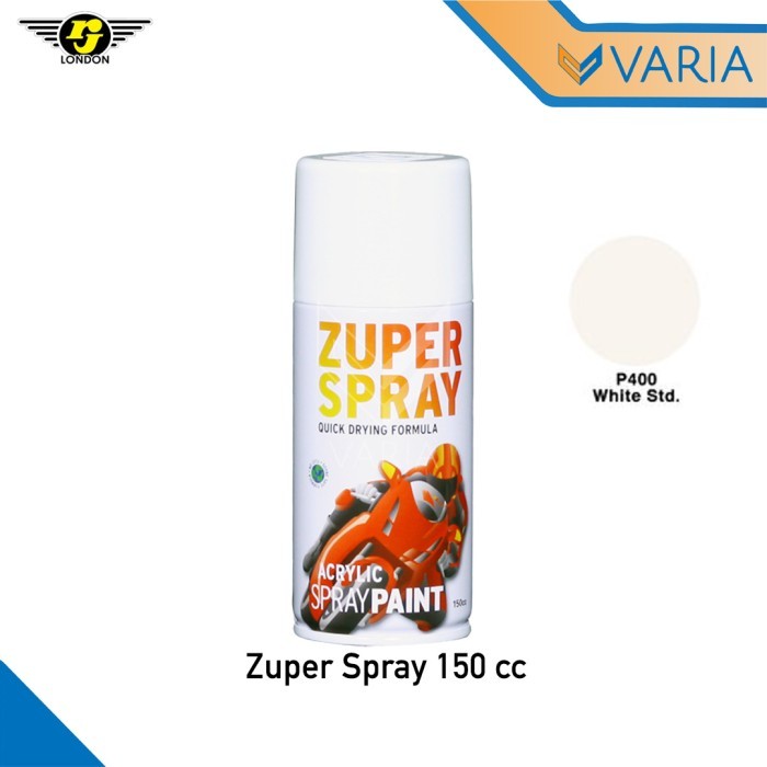 Jual Zuper Spray 150 cc P400 White STD Putih RJ London Acrylic Epoxy ...