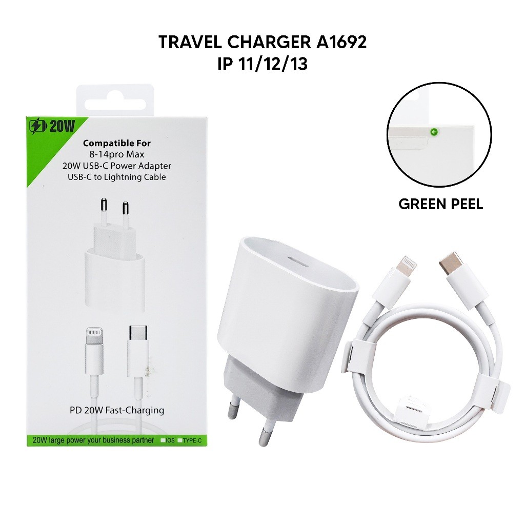 Jual PENGECAS CHARGER CHARGE CAS CASAN IP lPHONE ADAPTOR DAN KABEL 20W ...