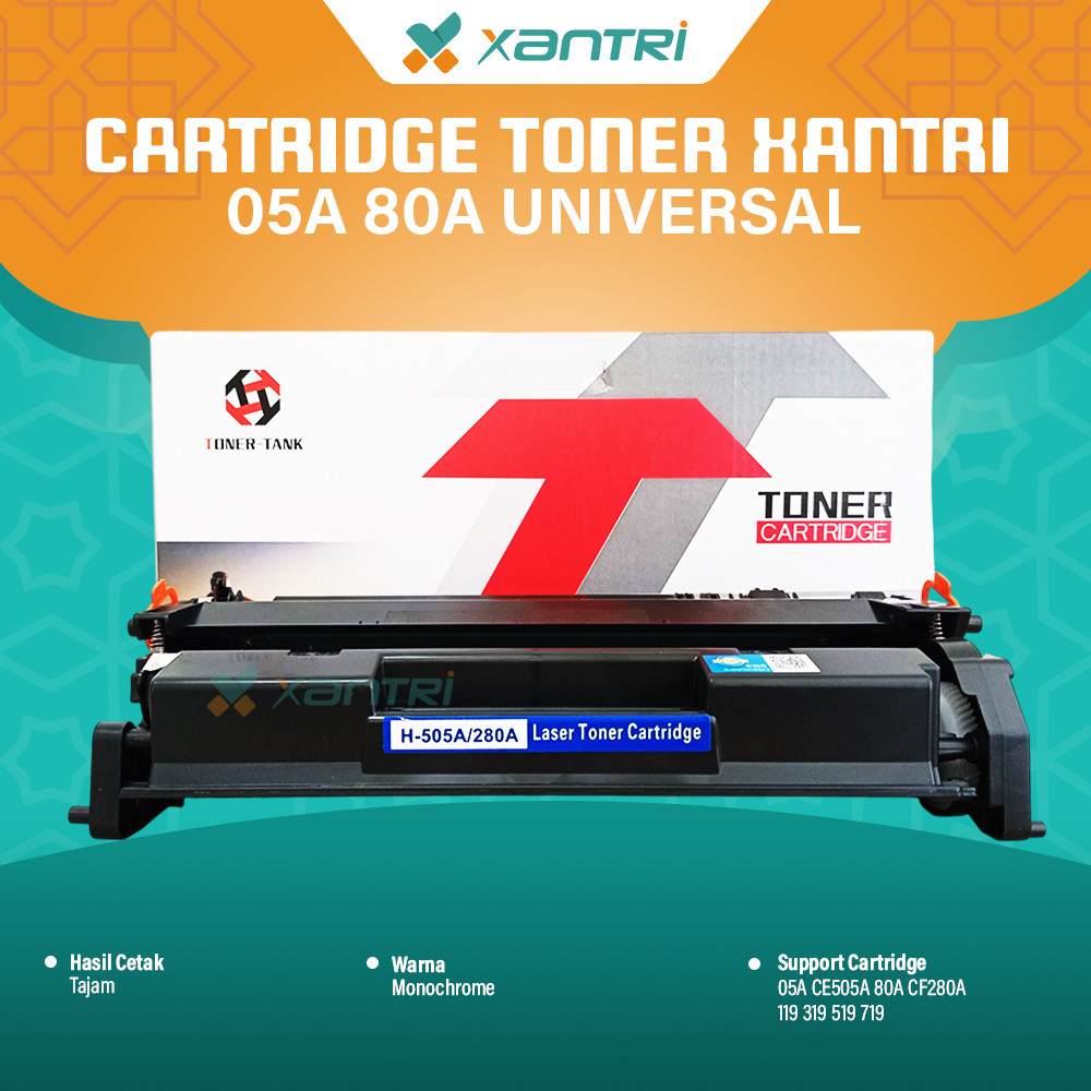 Jual Xantri - Cartridge Toner Xantri 80A CF280A 05A CE505A CRG 119 119 319 519 719 Universal ...