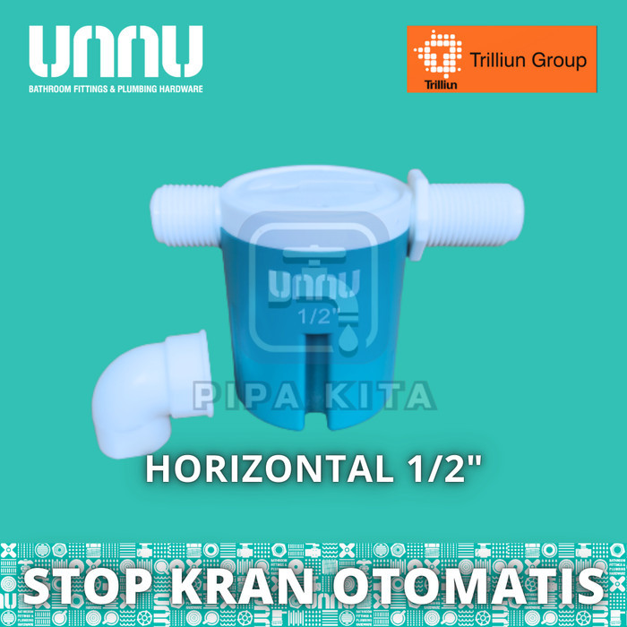 Jual Stop Kran Otomatis Horizontal 1/2" UNNU Keran Pelampung Tandon ...