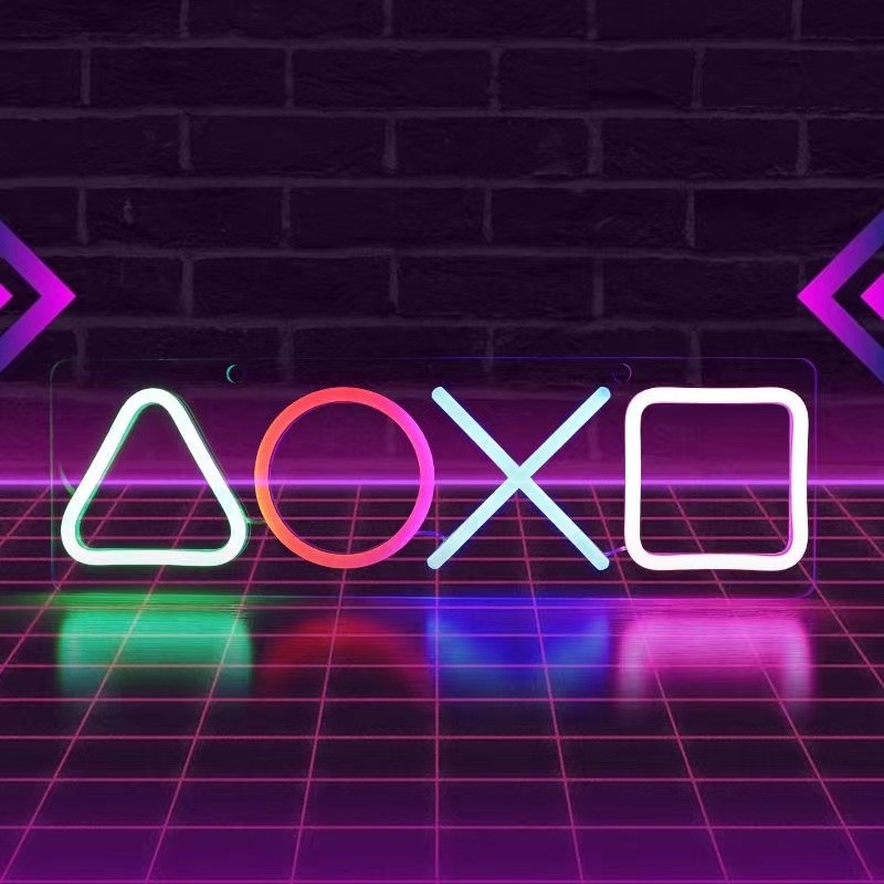 Jual Gaming Neon Sign, Game Icon LED Neon Light Wall Decor, USB Powered ...