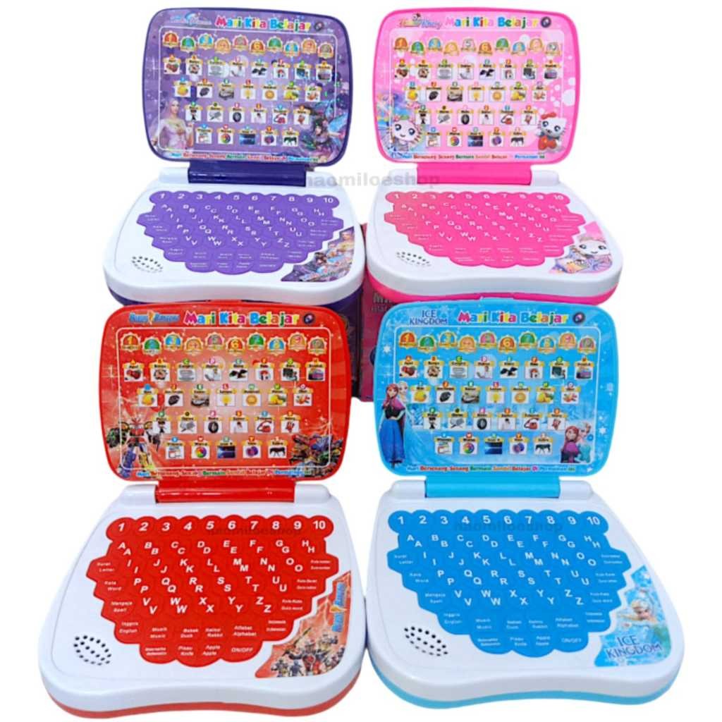 Jual Mainan Laptop anak 2 bahasa tanpa layar mainan edukasi anak ...