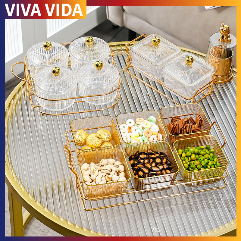 Jual 6 Pcs Snack Tray/Nampan Camilan Akrilik / Kaleng Camilan / Kaleng ...