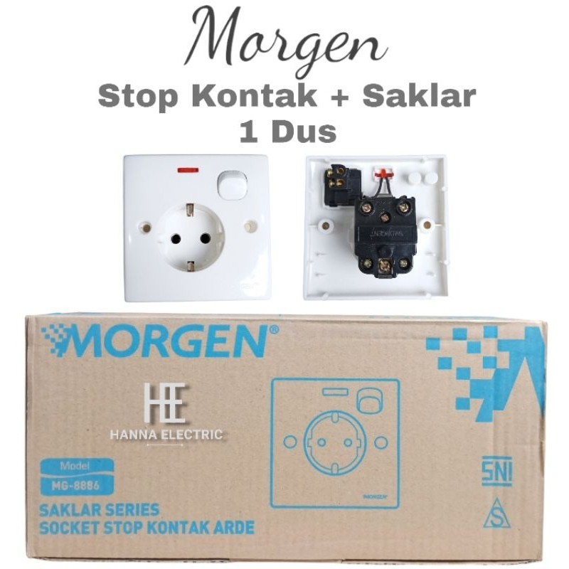 Jual MORGEN Paket 1 Dus Isi 20 Pcs Stop Kontak + Saklar IB C Series ...