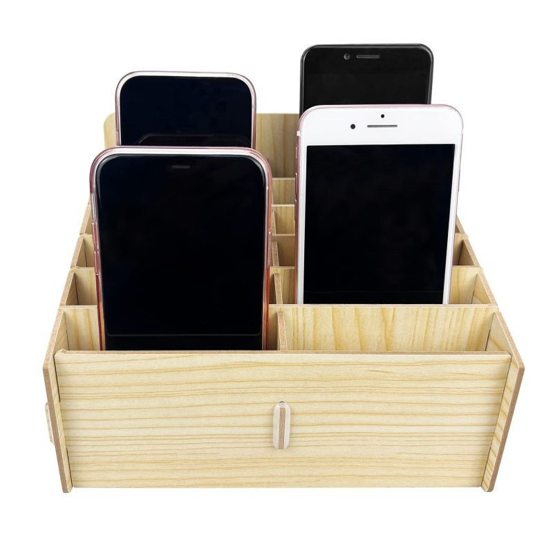 Jual 12/24 Slot Management Box Rak Kayu Susunan Handphone Multifungsi ...