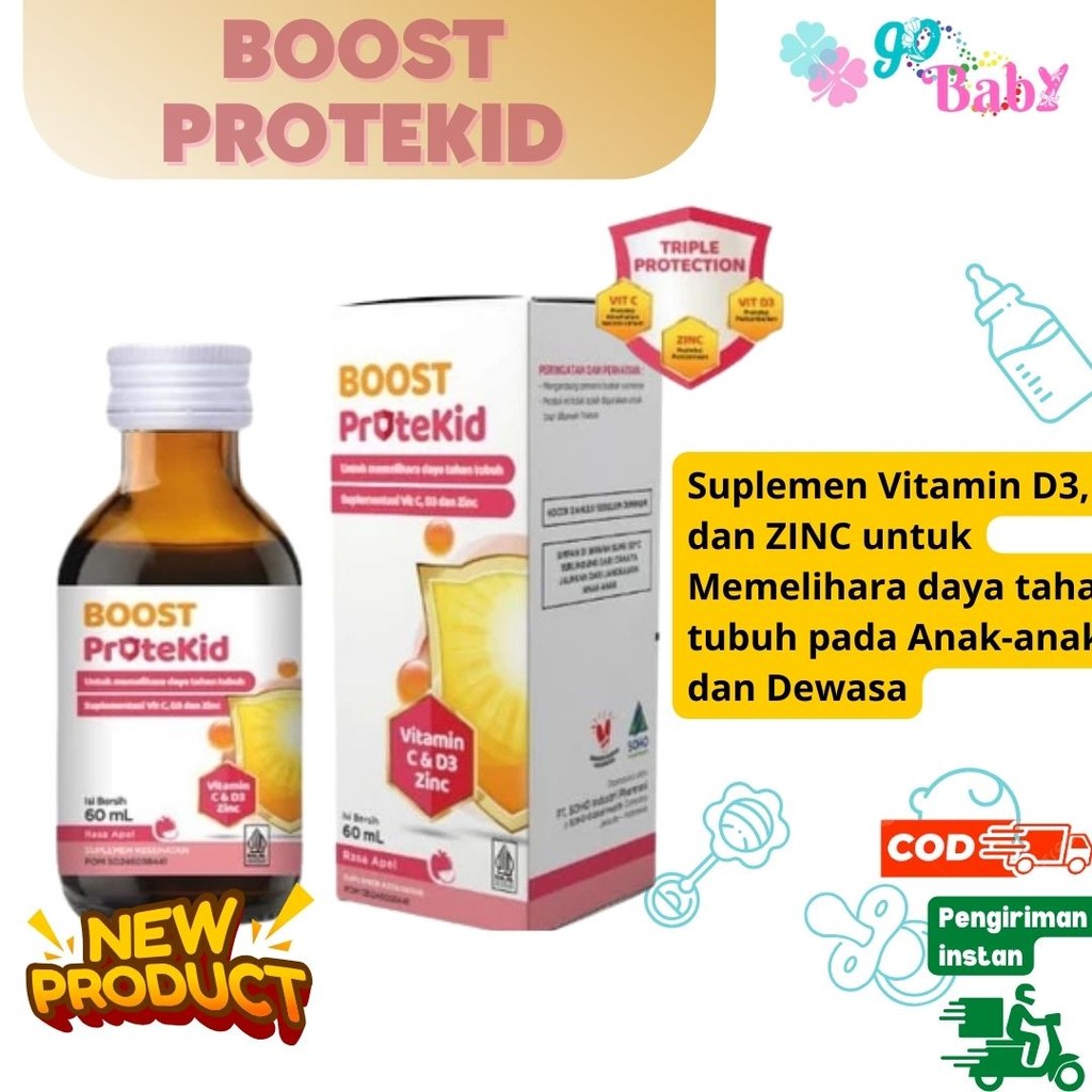 Jual BOOST PROTEKID SIRUP 60ML RASA APEL-SUPLEMEN MULTIVITAMIN UNTUK ...