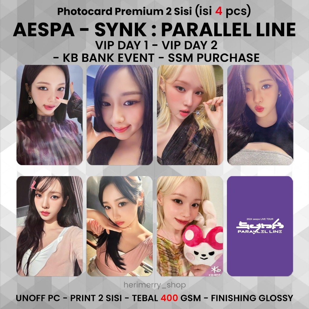 Jual (ISI 4 PCS) Photocard AE*5P4 SYNK PARALLEL LINE CONCERT TOUR 2024 - Potocard PC Premium 2 ...
