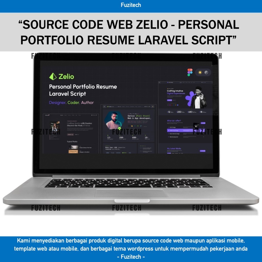 Jual SOURCE CODE APLIKASI WEB ZELIO - PERSONAL PORTFOLIO RESUME LARAVEL ...