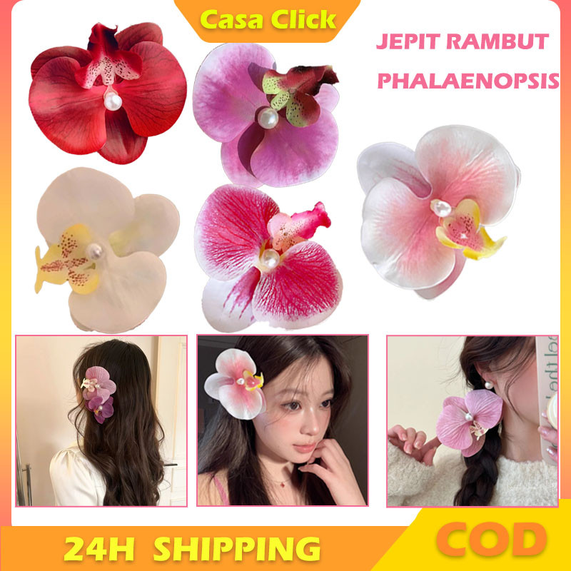 Jual Jepitan Bunga Phalaenopsis Anggrek Bulan Orchid Korean Style ...