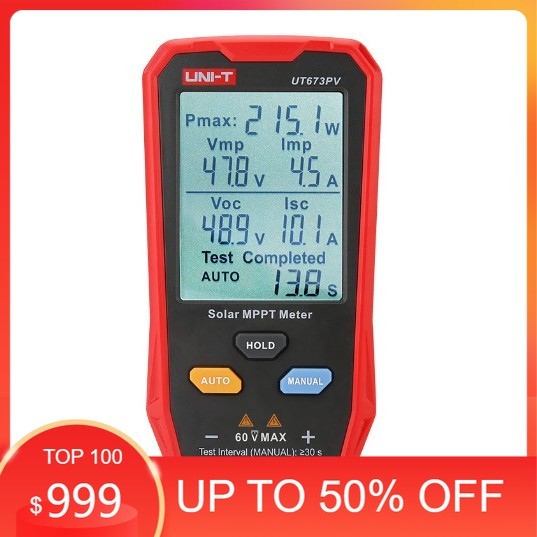 Jual UNI-T Solar MPPT Meter Photovoltaic Maximum Power Short Circuit ...