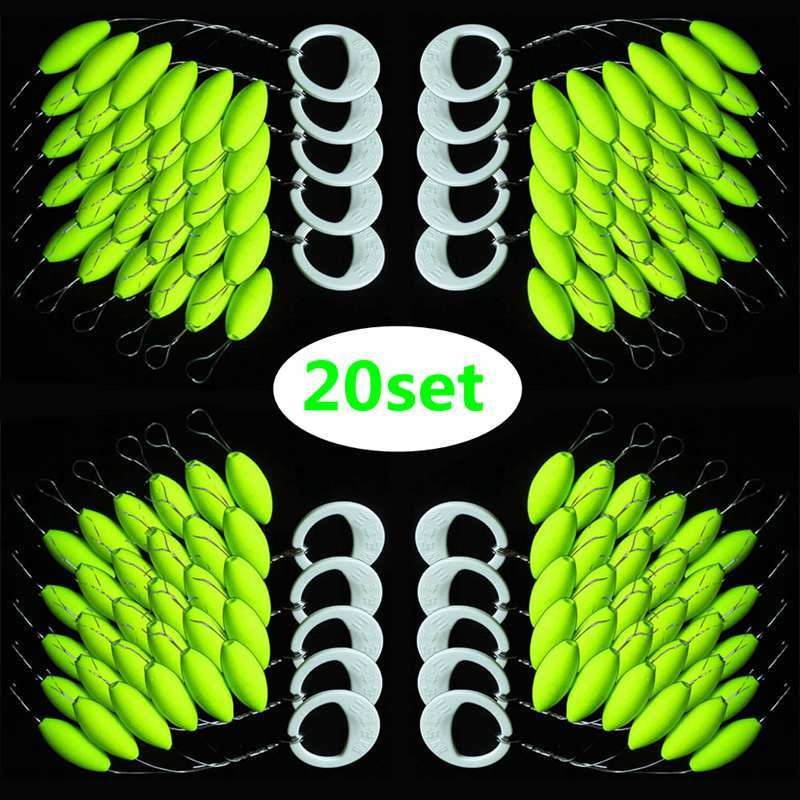 Jual 5 10 20 Set Fishing Foam Float Tube Strike Indicators EVA Oval ...